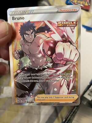 BRUNO TRAINER Pokemon TCG - Battle Styles - Full Art 158/163 PACK FRESH ...