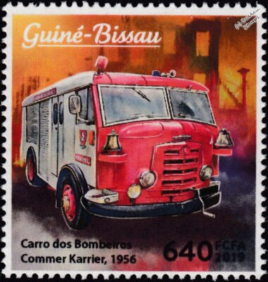 1956 COMMER KARRIER Fire Engine Truck Firefighting Stamp #104 | eBay UK