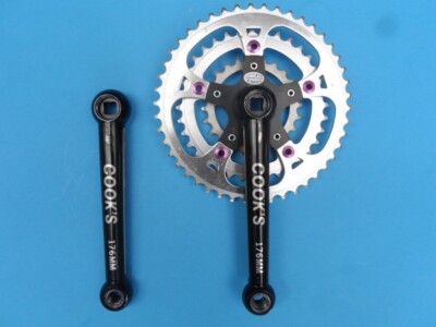 vintage Cook's crankset, 176mm, made in USA, 110/74BCD, rare. as Cook ...