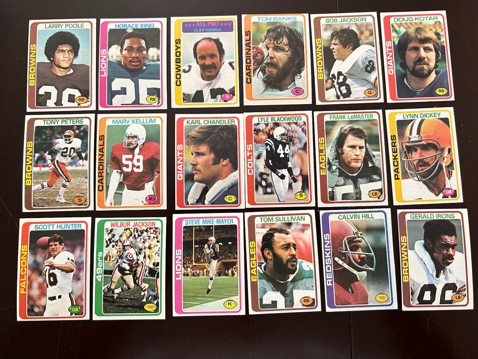 50 Different Topps 1978 Topps Football Cards - inexpensive lot, combine ...