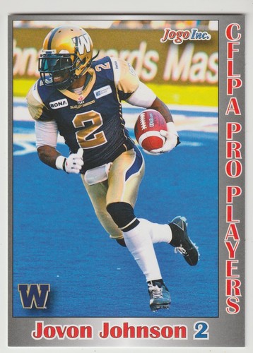 2012 Jogo Jovan Johnson Card #137 Winnipeg Blue Bombers Iowa | eBay