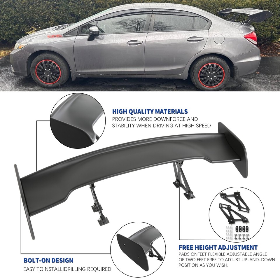 47" Rear Spoiler Racing GT Style Trunk Wing For Mitsubishi Lancer EVO ...