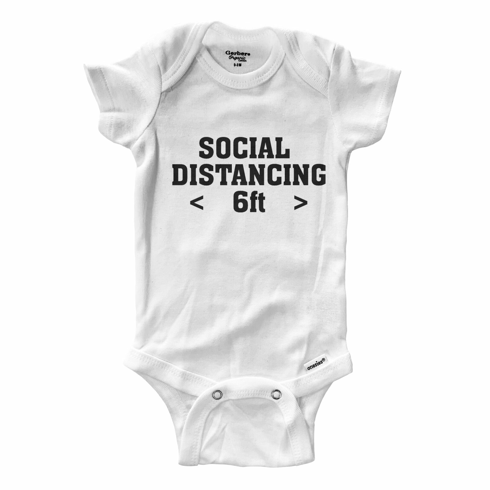 Social Distancing Humor Infant One-Piece Rib Bodysuit Clothes Baby ...