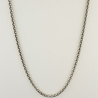 OXIDIZED STERLING SILVER 3MM FANCY POPCORN CHAIN 18", 20" OR 24 INCH | eBay