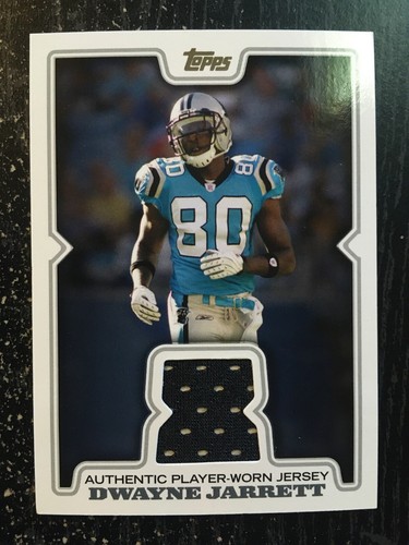 2008 Topps #R-DJ Dwayne Jarrett Game Used Jersey Carolina Panthers | eBay