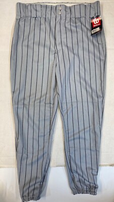 Wilson A4106 UNP Grey/Navy Pinstripe Baseball Pants Adult | eBay