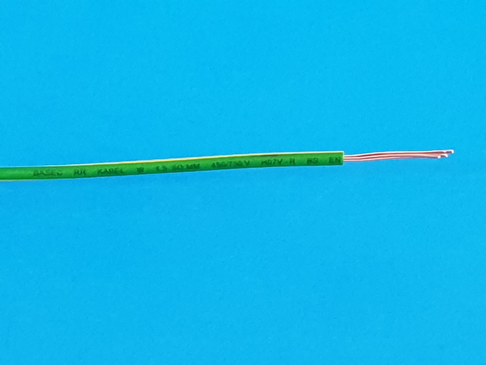 1.5mm² Green Yellow Single Earth Cable-6491X BASEC Aproved BS EN 50525 ...