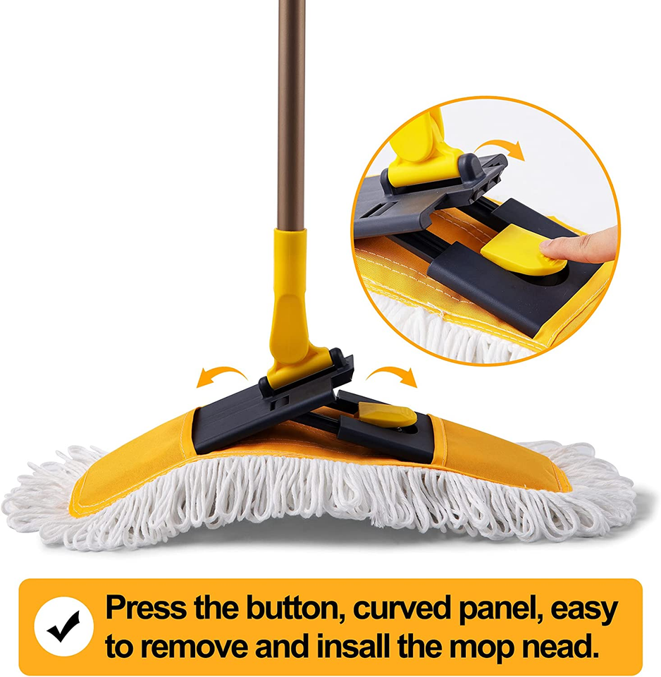 Dust Mop Microfiber Floor Mop 57 Inch Telescopic with Total 3 Mop Pads ...