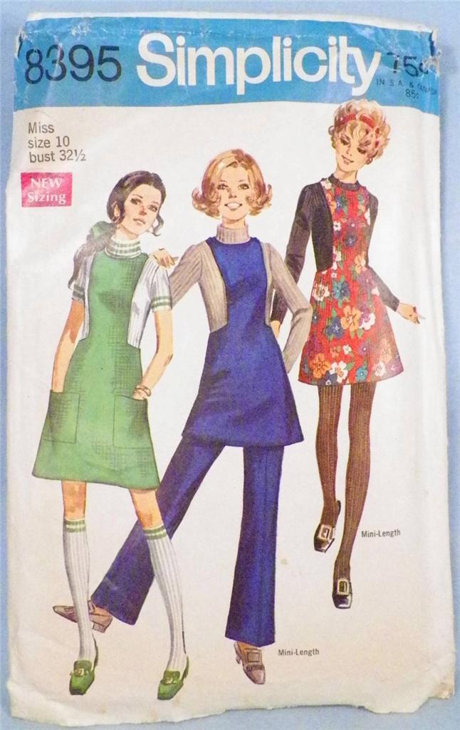 Vintage Jumper & Pants Sewing Pattern Misses Size 10 Simplicity 8395 Boho | eBay