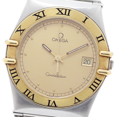 Omega Constellation Date YG Bezel Quartz Men’s Used From Japan | eBay