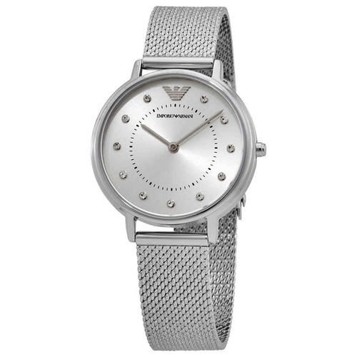 Emporio Armani Quartz Crystal Silver Dial Ladies Watch AR11128 | eBay