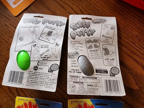 Lot 4 Vintage NIP Original Silly Putty Binney Smith Glow In The Dark ...