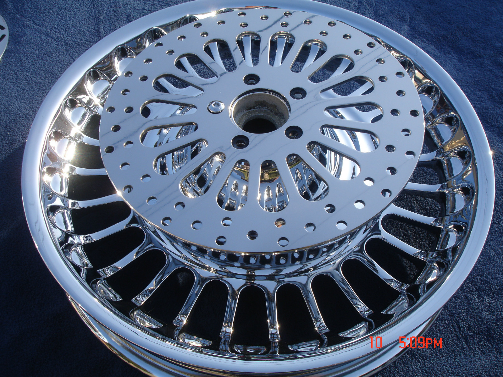 Harley Chrome 28 Spoke Knuckle Wheels Rims 09-15 Electra Glide FLHT ...