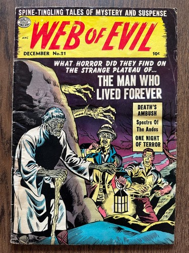 Web of Evil #21 GD- (2.5) OW Quality Comics 1954 Precode Horror Final ...
