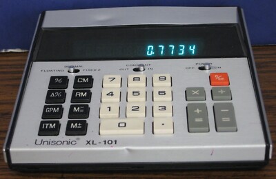 Unisonic XL-101 Green VFD Desktop Calculator Vacuum Fluorescent Display ...