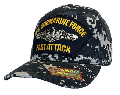 Navy Submarine Hat FAST ATTACK Blue Digital Classic Ball Cap SSN | eBay