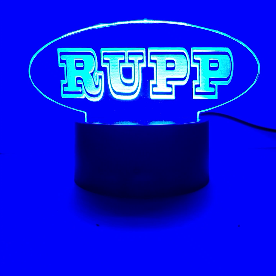 Rupp Vintage Snowmobile Laser Engraved Acrylic Lighted Desktop Remote ...