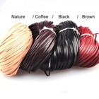 5M Flat Genuine Leather craft Rope Cord for Bracelet Necklace Strap DIY ...