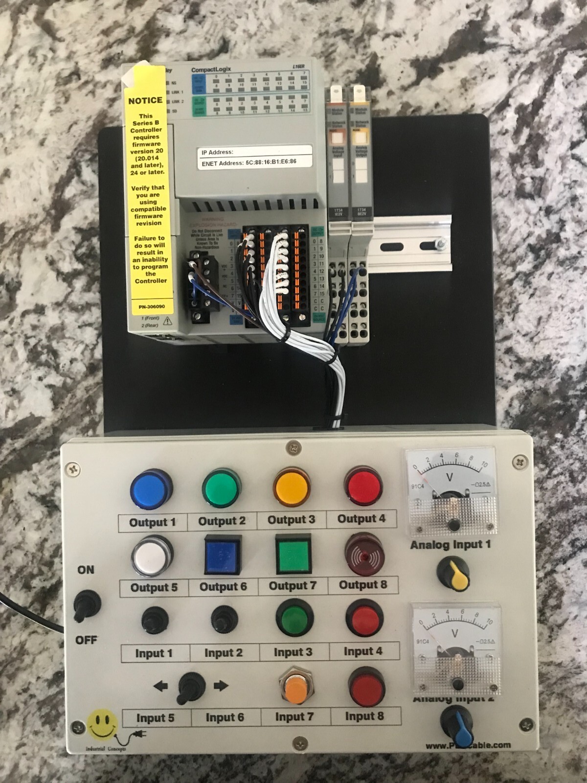 Allen Bradley Analog Trainer PLC 1769-L16ER CompactLogix Studio 5000 ...