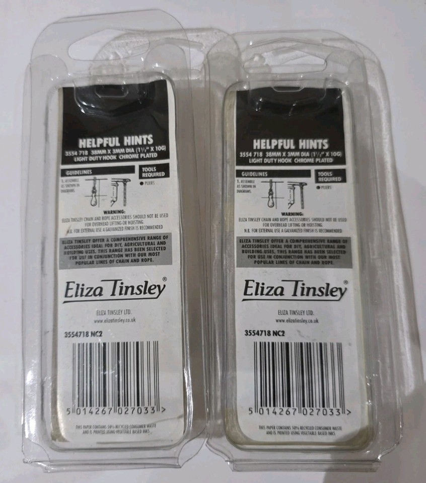 💕 4 X S LIGHT DUTY HOOK 💕 3MM STAINLESS STEEL MARINE WIRE Toilet Rope ...