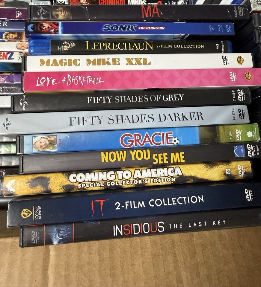 Lot Of 110 DVDs/Blu-Ray Mixed Genres Movies Lot Family Horror Action ...