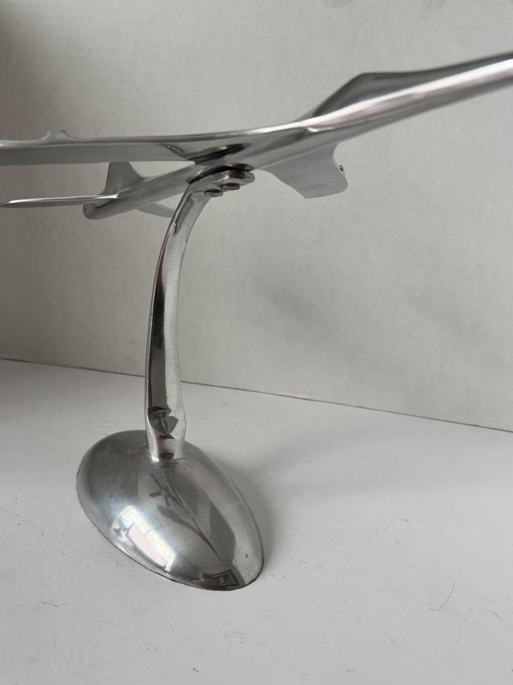 Aluminum Scale Model Aircraft Concorde SST Jet 14 x 11 in Desktop Art ...