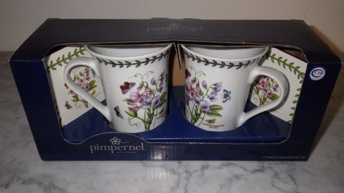 Pimpernel 2 Mug and Coaster Gift Set Lathyrus Odoratus Butterfly NIB ...