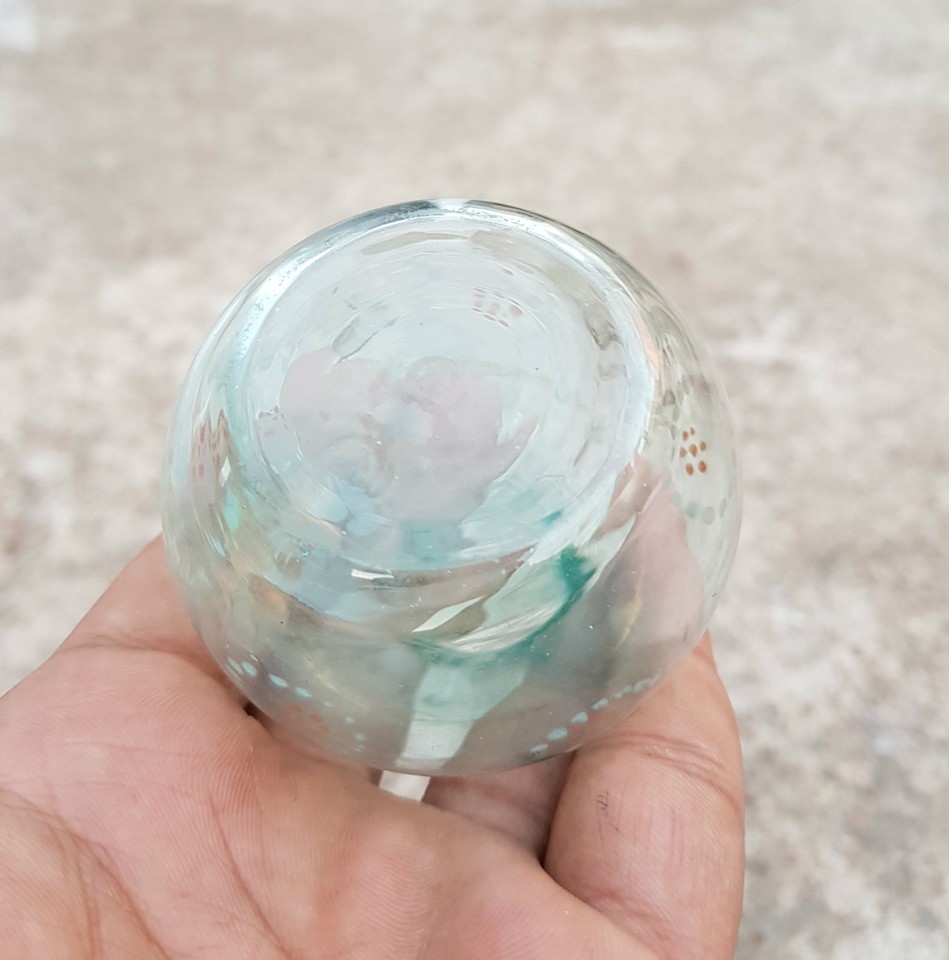 Vintage Scarce Unique Hand Painted Glass Tequila Shot Mini Tumbler ...