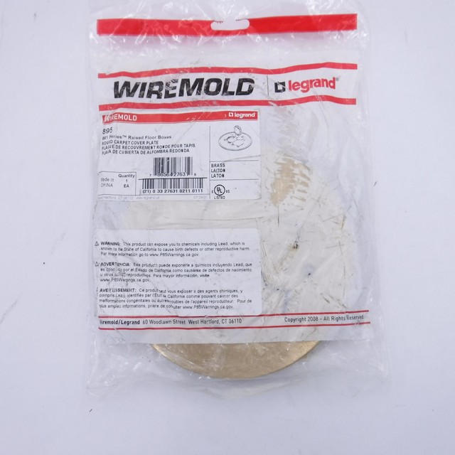 Legrand Wiremold Brass Floor Duplex Cover Plate 895 Round 5 1/2 Inch ...