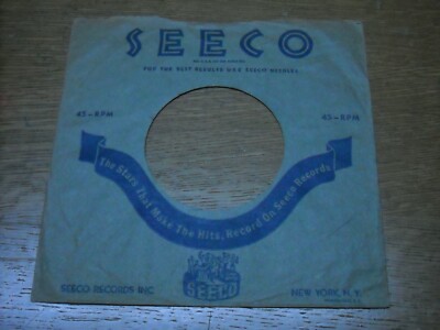 45 RECORD COMPANY SLEEVE. EARLY SEECO. | eBay