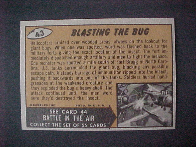 1962 BUBBLES (TOPPS) MARS ATTACKS #43 BLASTING THE BUG NM-MT PACK FRESH ...