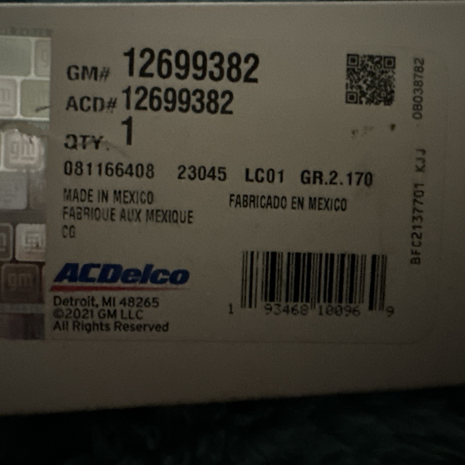 AC Delco Ignition Coil 12699382 New In Box | eBay