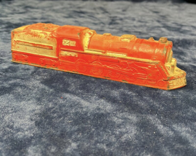 Red Vintage Rubber Toy Train 649 | eBay