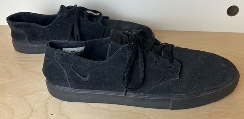 Nike Braata 6.0 Shoes Men's 13 Triple Black Suede Low Top Skateboard ...