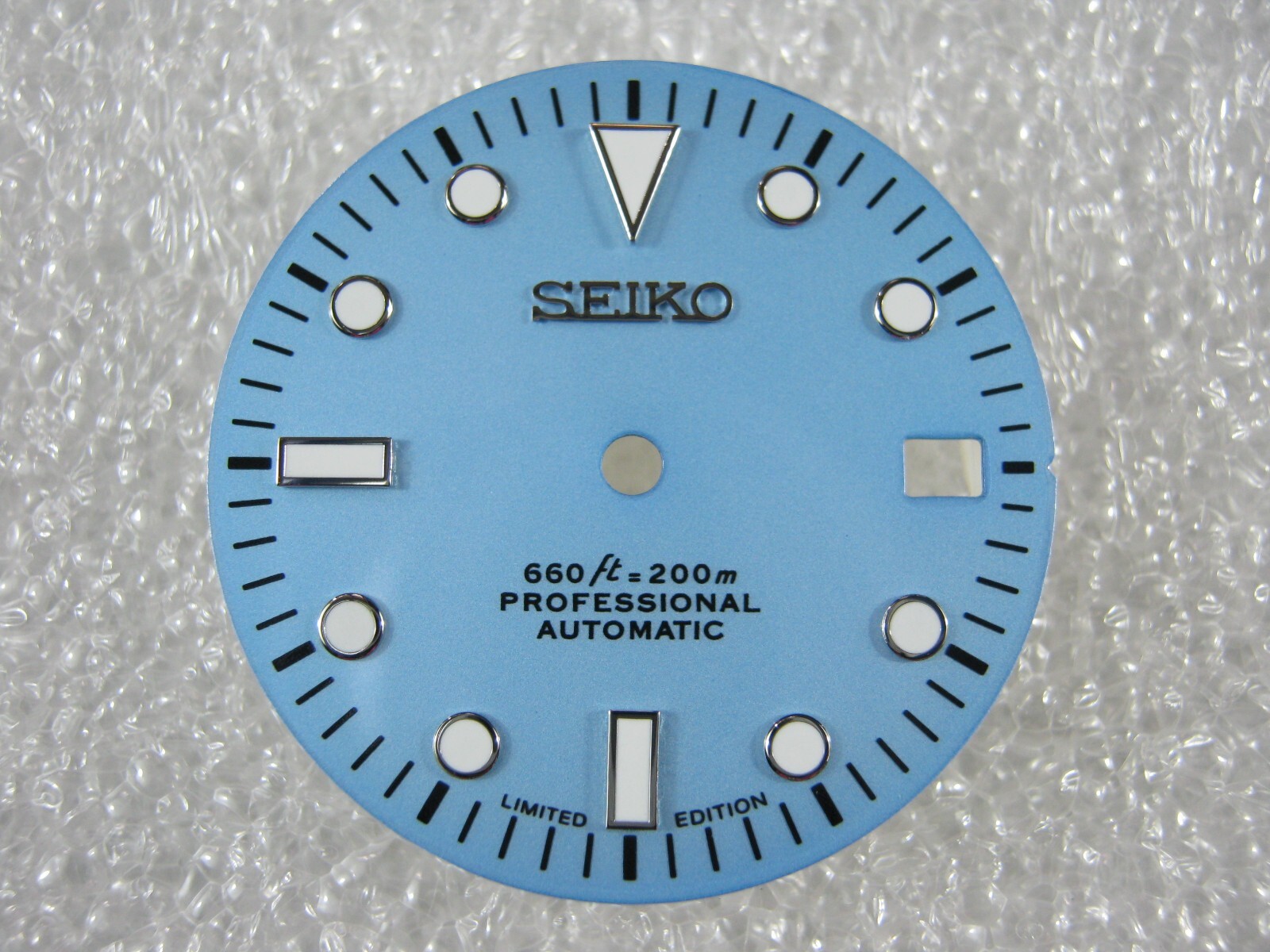New REPLACEMENT GLOSSY LIGHT BLUE DATE Dial for 7S26 / NH35 / NH36 ...