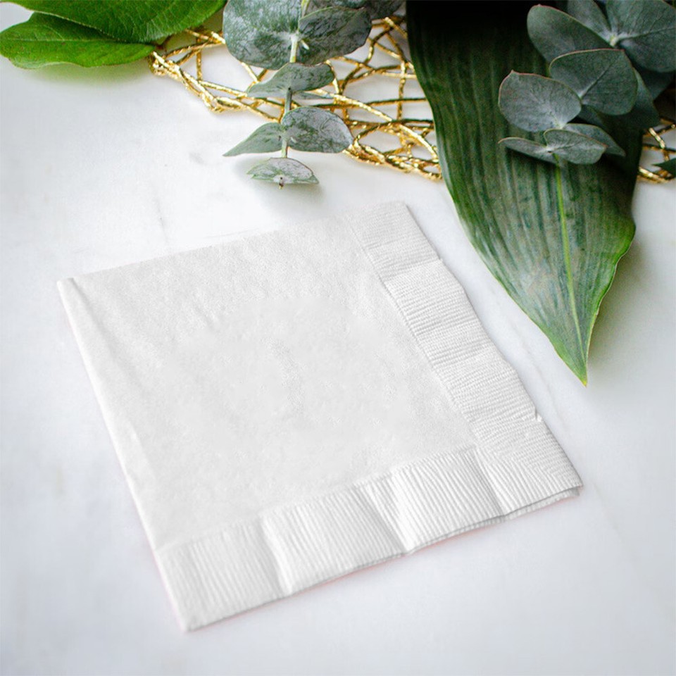 Combinations White Paper Napkins Disposable Serviettes 3 Ply 40 cm x 40 ...