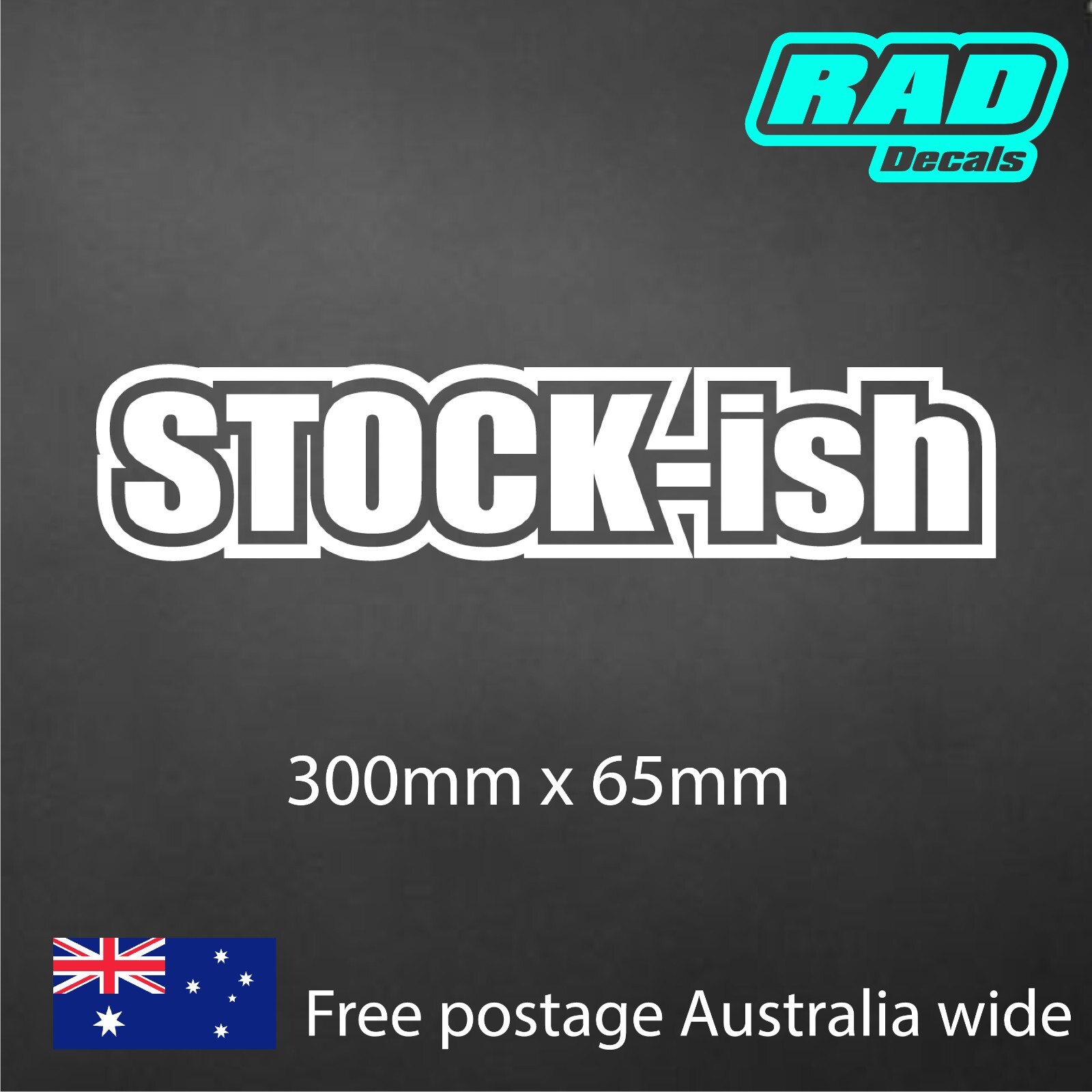 STOCK-ish Die Cut Car Decal Funny Vinyl Sticker JDM Hoon Drift Turbo ...