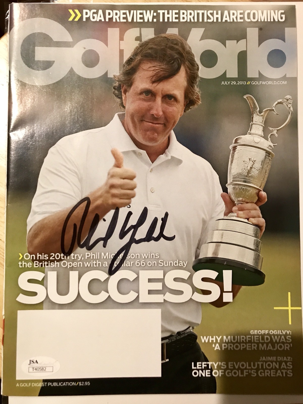 Phil Mickelson Golf Memorabilia & Signed Golf Collectibles