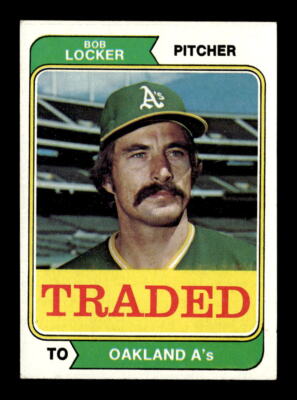 1974 Topps #62T Bob Locker Traded Oakland Athletics VG-EX+ Baseball ...