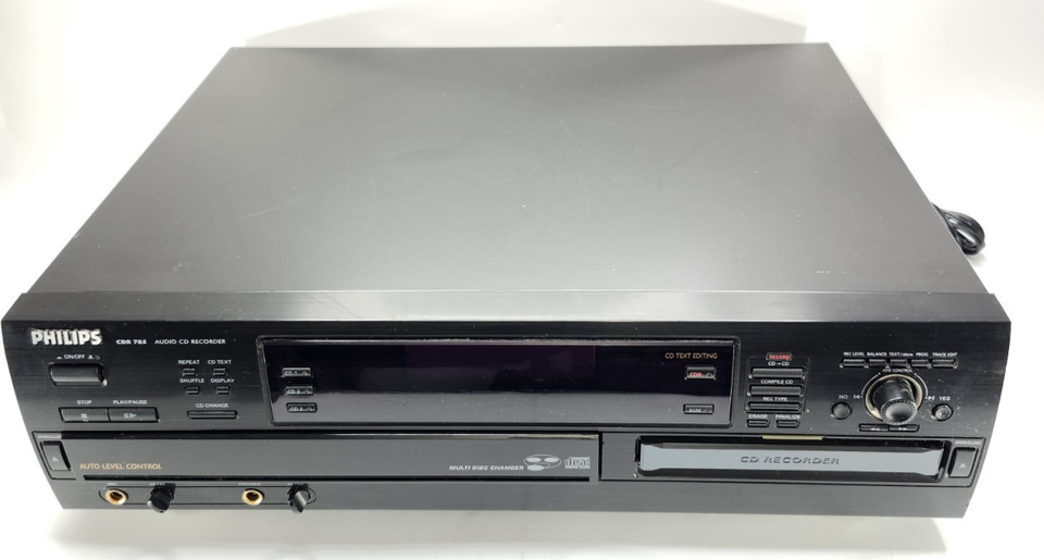 PHILLIPS CDR785 Vintage CD Recorder 3 DISC CD PLAYER w/ CD Recorder ...
