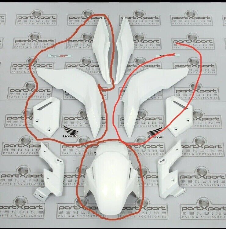 HONDA GENUINE GROM SF CUSTOM FAIRINGS + DECALS PEARL WHITE 2016 - 2019 ...