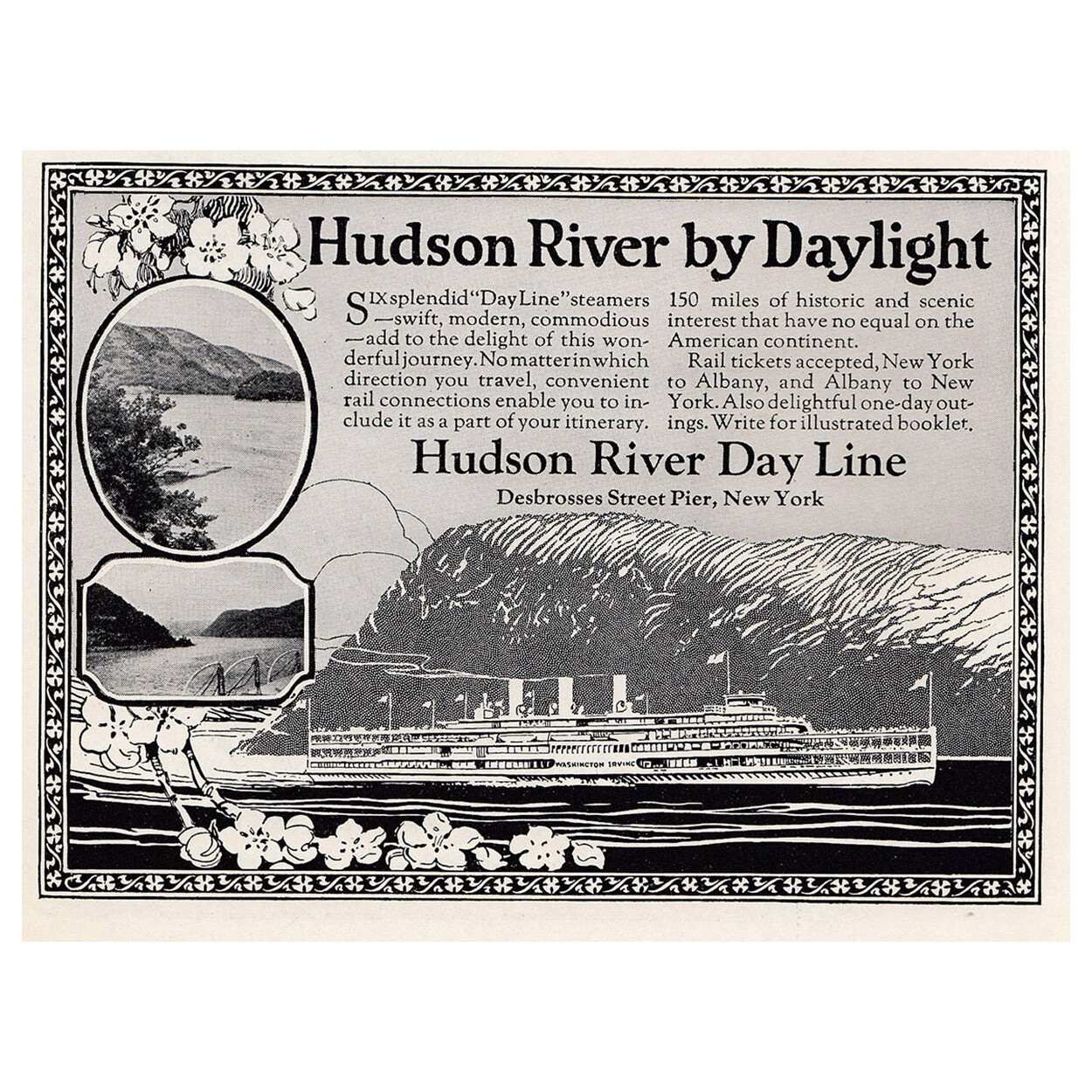 1925 Hudson River Day Line: Six Splendid Day Line Steamers Vintage ...