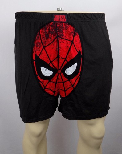 Spider-Man Underwear Men's Medium (32 - 34) Black Boxers Marvel Comics ...