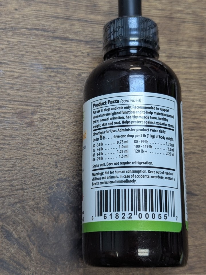 Adrenal Gland Harmony Gold for Dog Cortisol Support 4Fl oz. EXP 01/29 ...