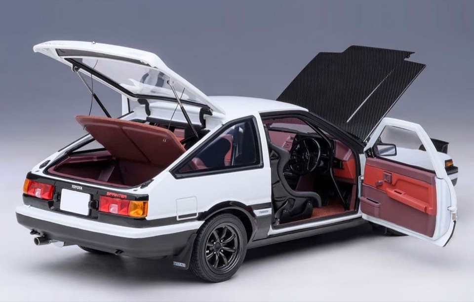 Auto Art Initial D Sprinter Trueno AE86 Project D Ver. Diecast Car New ...