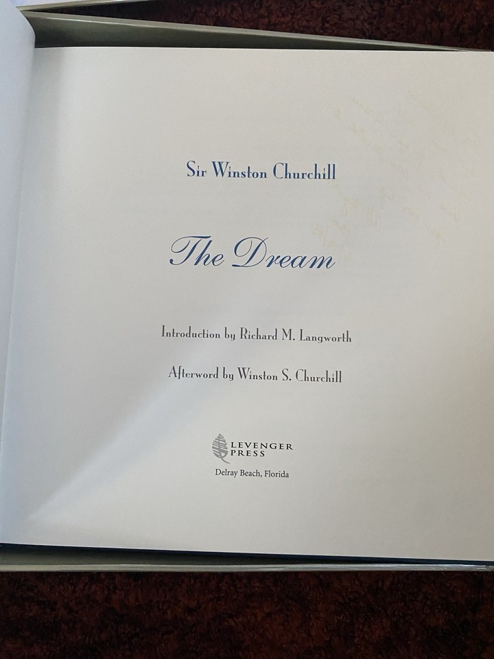 The Dream by Sir Winston Churchill Hardcover Book with Original Box ...