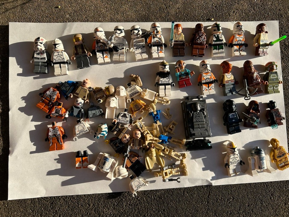 Lego Star Wars Minifigure Lot Including Rare Lego Clones!!! Over 25 ...