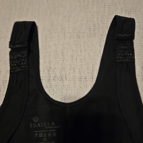 Isavela Compression Garment XL Black Above Knee High Back Body Suit ...