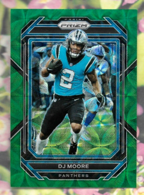 DJ MOORE 2022 PANINI PRIZM GREEN SCOPE SP INSERT CARD #'D /75 RARE NFL ...