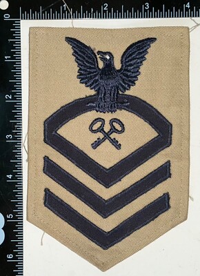 WWII USN US Navy Storekeeper Chief Petty Officer CPO Khaki Rate Patch ...
